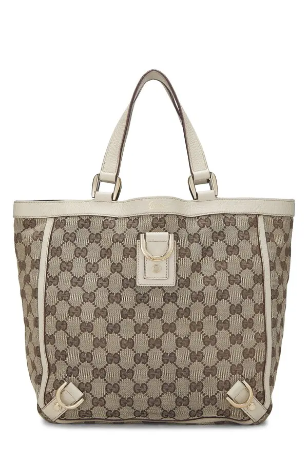 Gucci Original Gg D-ring Abbey Tote - White