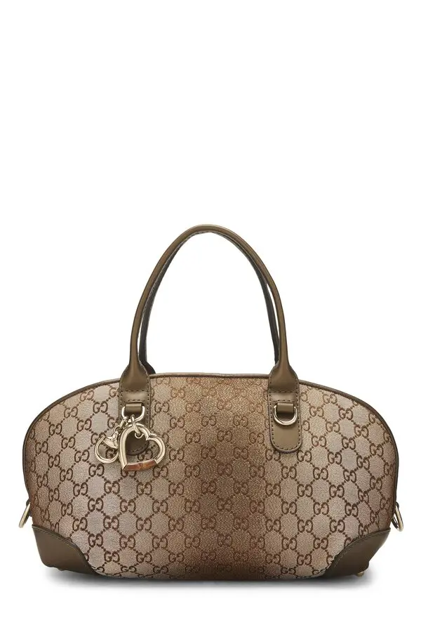 Gucci Gg Lurex Heartbit Handbag - Gold