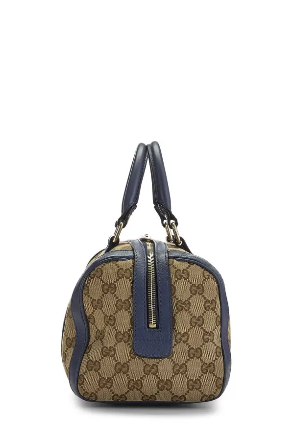 Gucci Original Gg Web Boston Bag - Blue