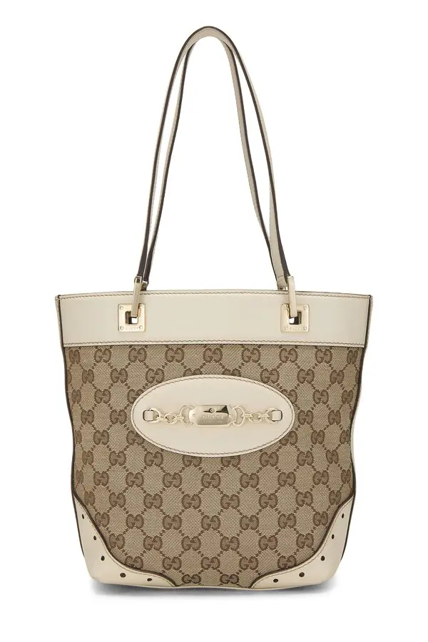 Gucci Original Gg Punch Vertical Tote - Beige