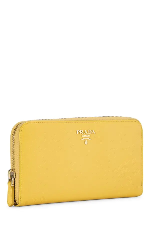 Prada Saffiano Zip Around Wallet