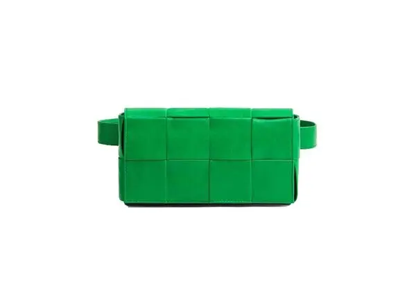 Bottega Veneta Cassette Belt Bag Mini Intreccio - Parakeet