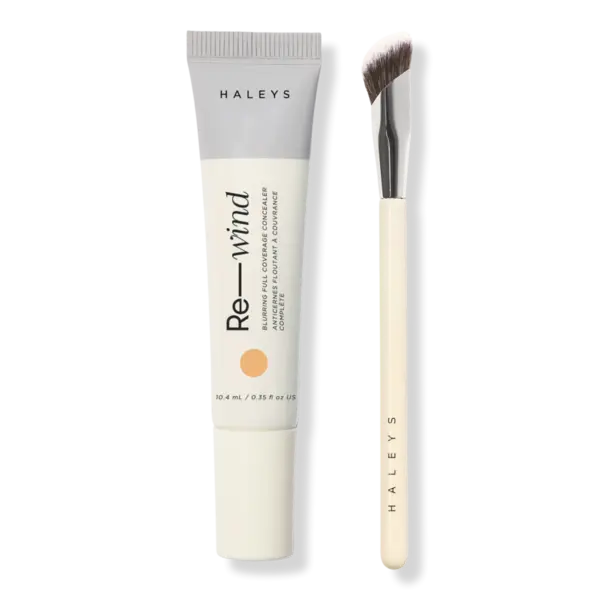 HALEYS BEAUTY Full Coverage Concealer & Brush Set - Medium/tan - Warm