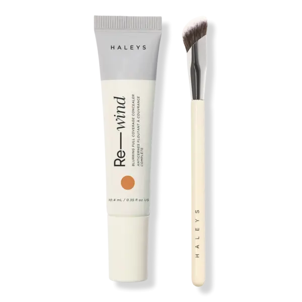 HALEYS BEAUTY Full Coverage Concealer & Brush Set - Medium/dark - Cool
