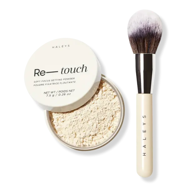 HALEYS BEAUTY Blurring Setting Powder & Brush Duo - Translucent Honey