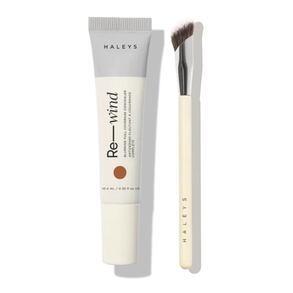 HALEYS BEAUTY Full Coverage Concealer & Brush Set - Dark - Neutral
