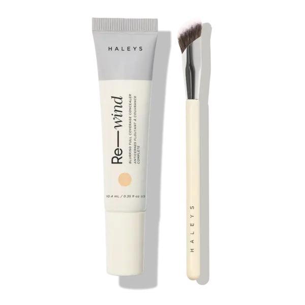 HALEYS BEAUTY Full Coverage Concealer & Brush Set - Light/medium - Warm