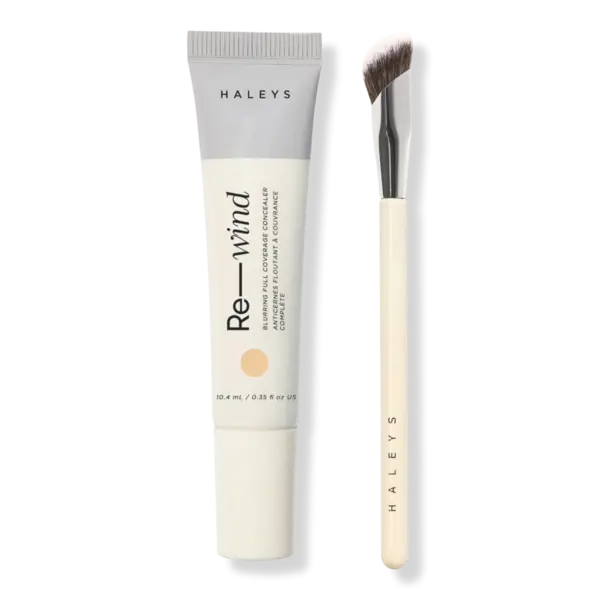 HALEYS BEAUTY Full Coverage Concealer & Brush Set - Light/medium - Warm