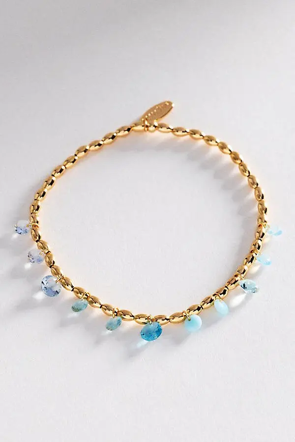 Anthropologie Floating Crystal Bracelet - Clear