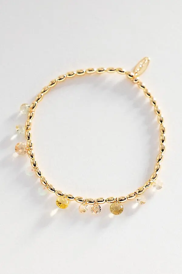Anthropologie Floatg Crystal Bracelet - Light Sand
