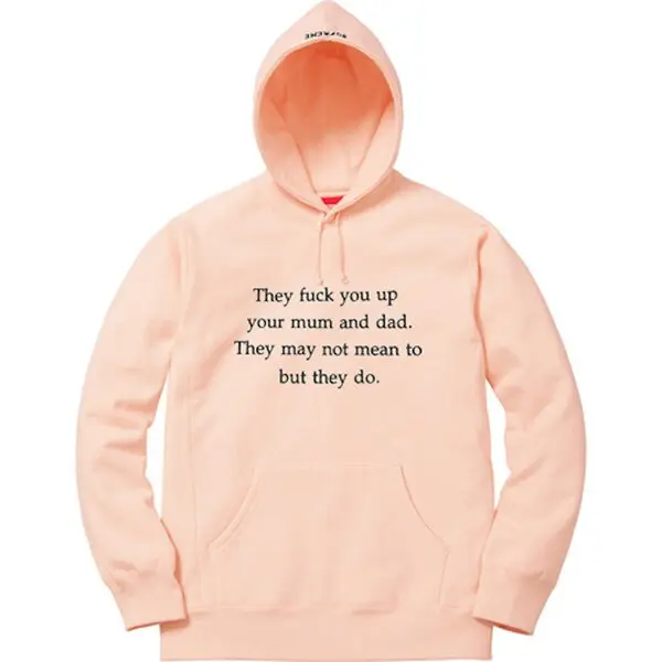 Supreme They Fuck You Up Hoodie - Peach | Editorialist