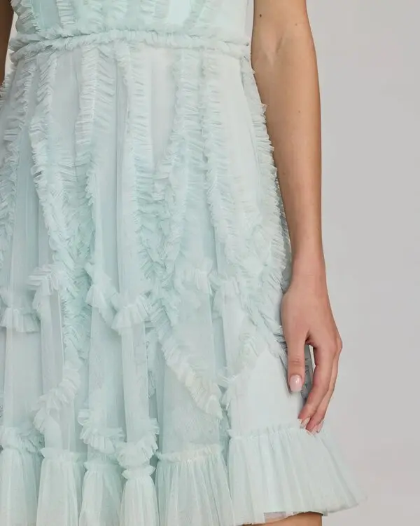 Mac Duggal Micro Ruffle Mini Dress
