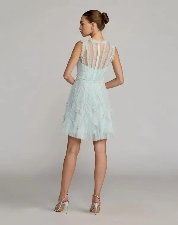 Mac Duggal Micro Ruffle Mini Dress