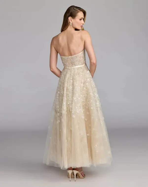 MAC DUGGAL COLLECTION Embellished Lace A-line Midi Dress