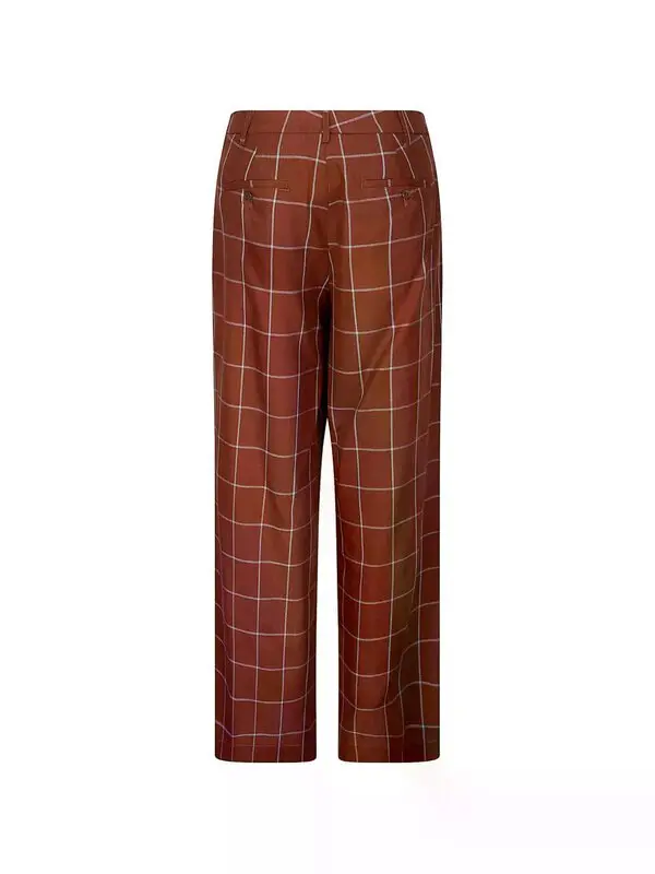 MAISON JEJIA Katherine Check Trousers