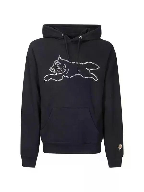 ICECREAM Crystal Running Dog Hoodie - Black