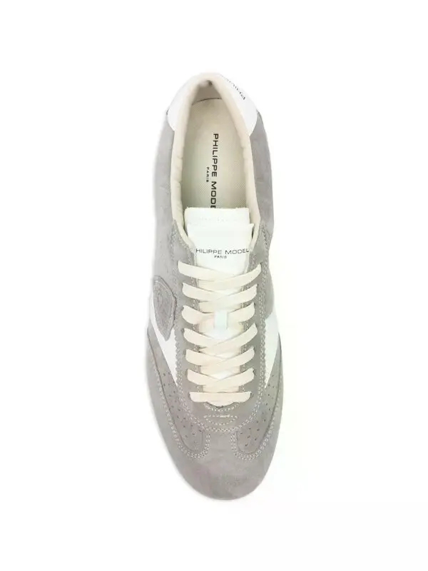 Philippe Model Panelled Leather Sneakers - Grey