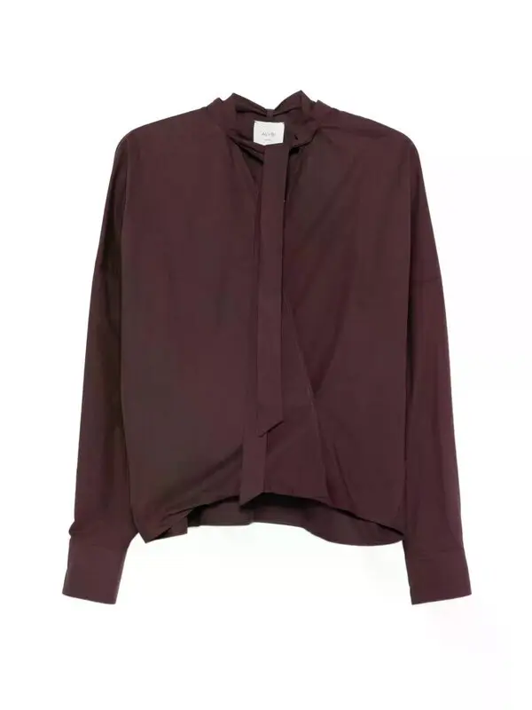 ALYSI Wrap-effect Blouse - Purple