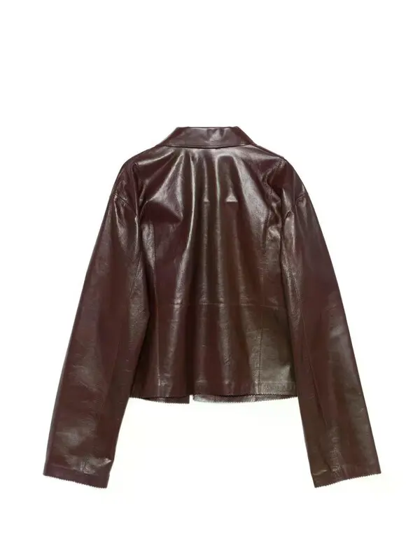 ALYSI Tie-fastening Leather Jacket