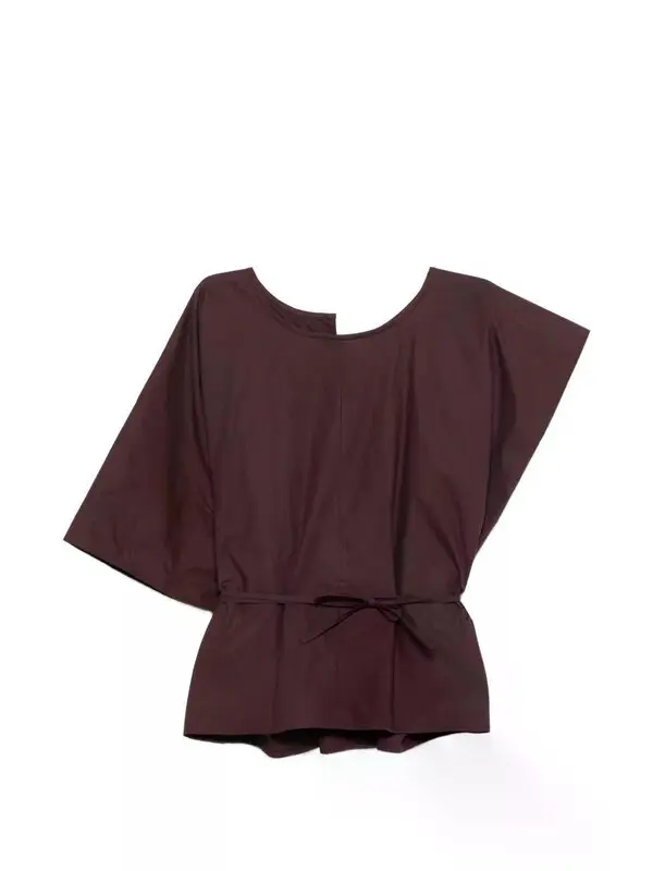 ALYSI Tie-waist Blouse - Purple