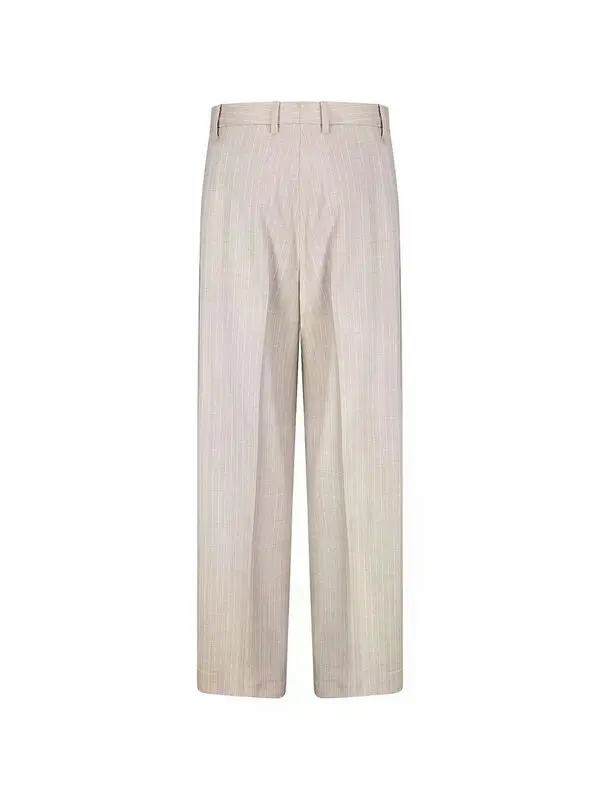 HED MAYNER Pinstripe Pleated Trousers