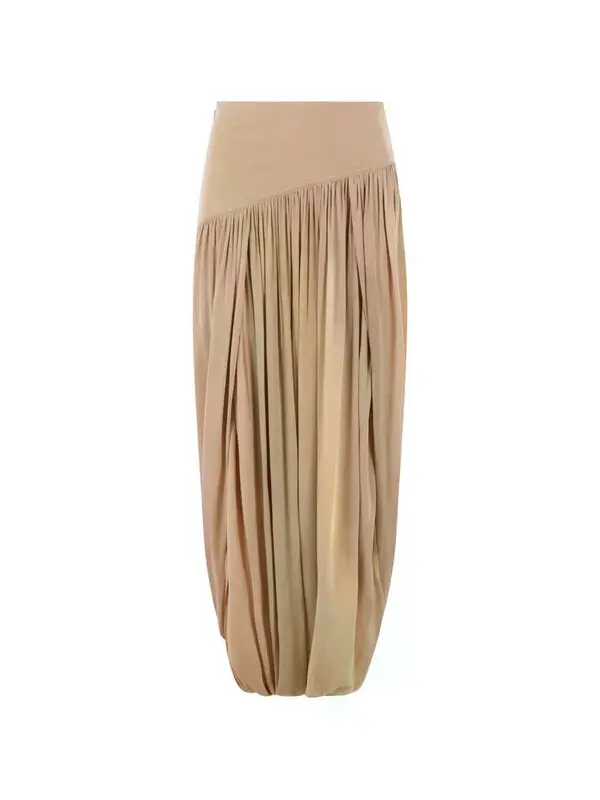 FERRAGAMO Draped Midi Skirt - Neutrals