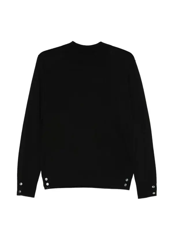 IVORY PARIS Buttoned Long-sleeve Sweater - Black