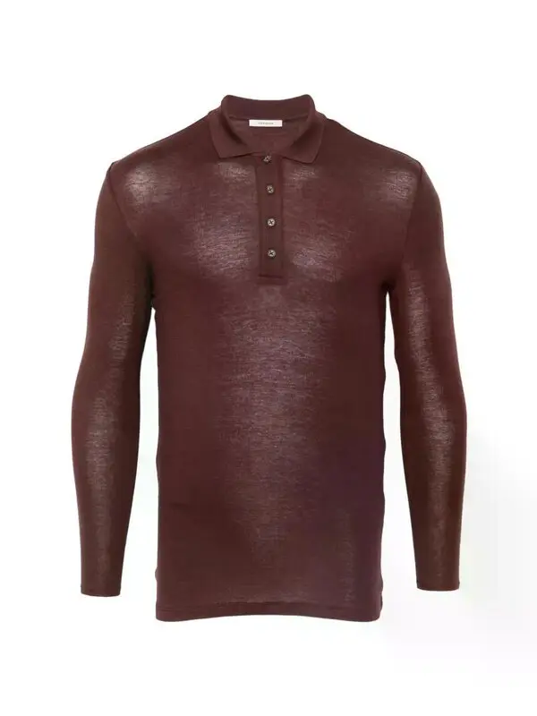 ENTIRE STUDIOS Long-sleeve Polo Shirt - Brown