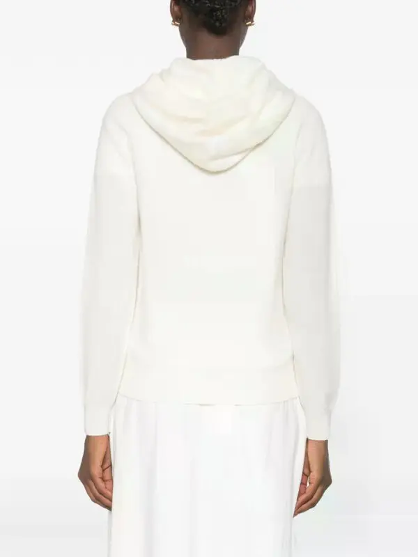 Eric Bompard Zip-up Knitted Cardigan With Hood