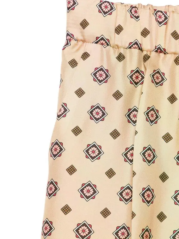 Alberto Biani Printed Trousers - Neutrals