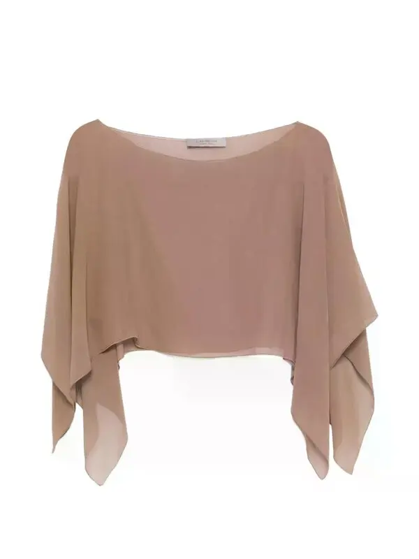 D.exterior Drape Top - Brown