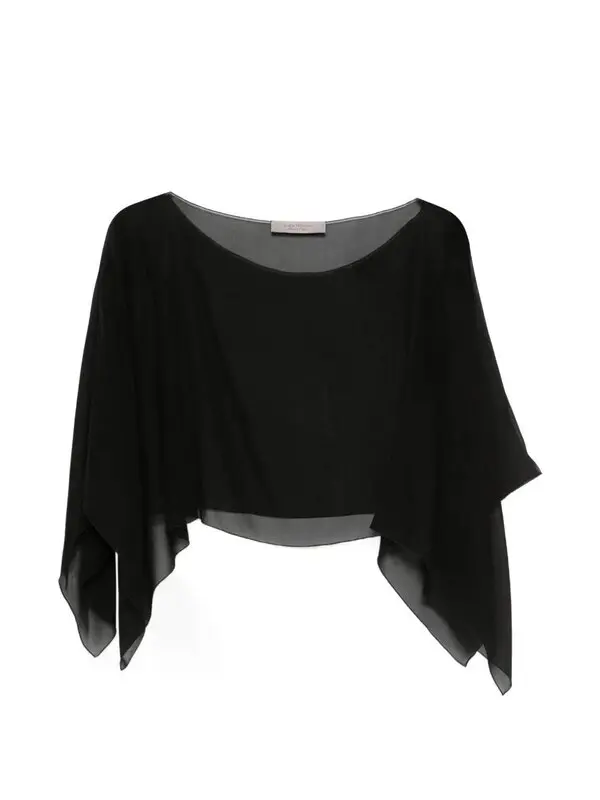 D.exterior Sheer Top - Black