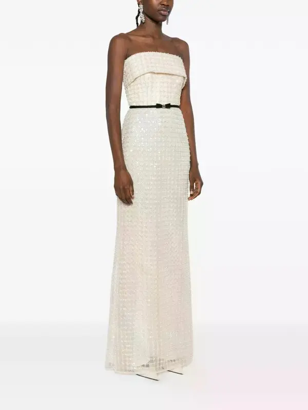 Elie Saab Sequin Embellished Maxi Dress