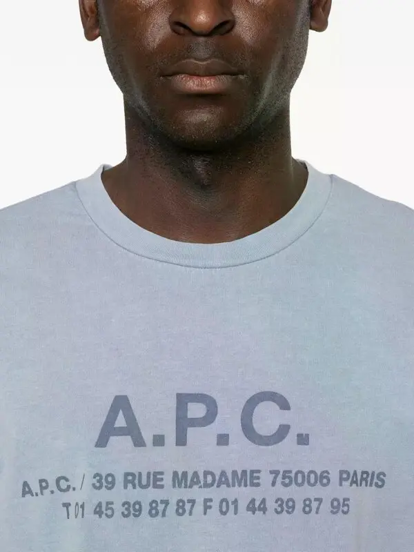 A.p.c. Logo-print T-shirt - Grey