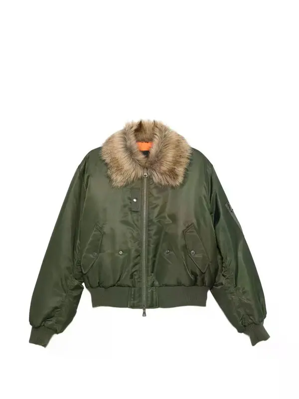 Andersson Bell Fur Collar Bomber Jacket - Green