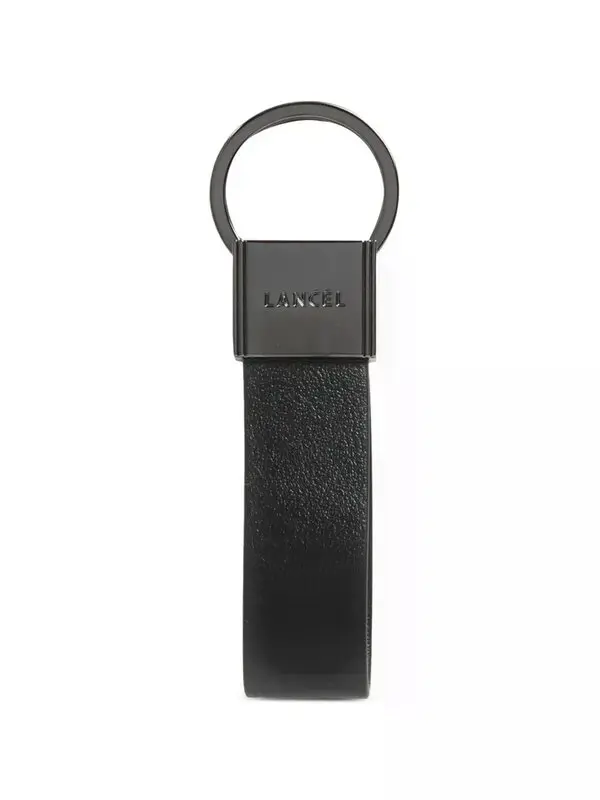 LANCEL Dragonne Leather Keyring - Black