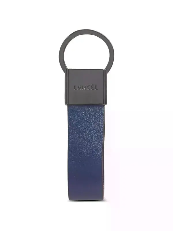 LANCEL Dragonne Cowhide Leather Keyring - Blue