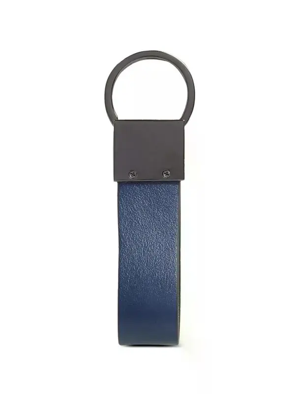 LANCEL Dragonne Cowhide Leather Keyring - Blue
