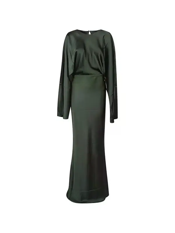 Norma Kamali Reverse Obie Long-sleeved Maxi Dress