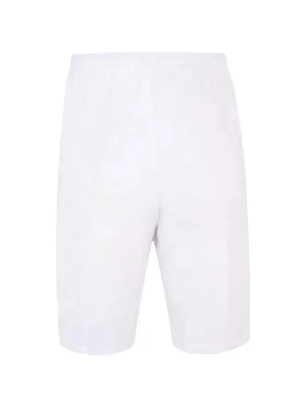 120% Lino Drawstring Bermuda Shorts - White