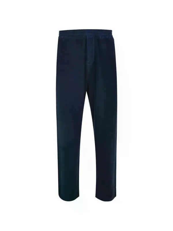 120% Lino Elasticated Sweatpants - Blue
