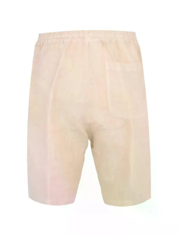 120% Lino Drawstring Bermuda Shorts - Neutrals