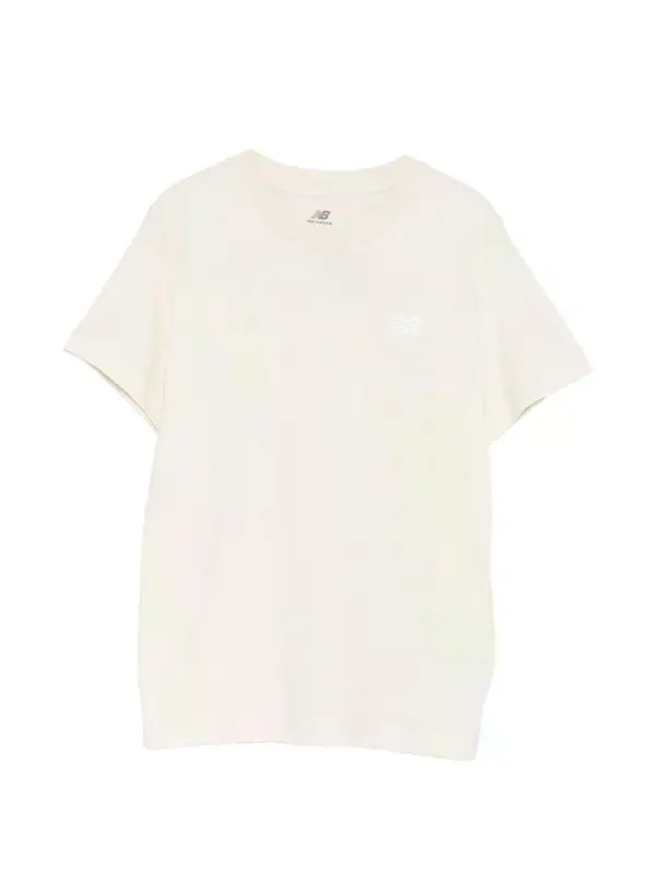 NEW BALANCE Crew-neck Logo T-shirt - Neutrals