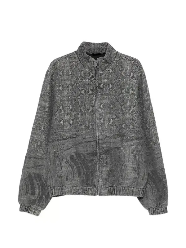 DAILY PAPER Patterned Zip Jacket - Grey