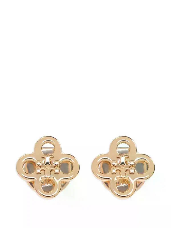 Tory Burch Clover-logo Bracelet And Earrings Set