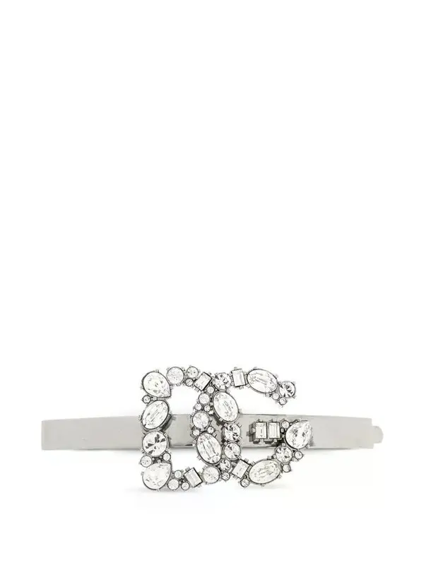 Dolce & Gabbana Logo-embellished Hair Clip - Silver