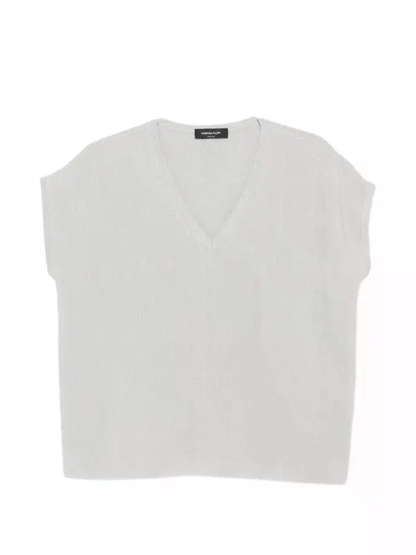 Fabiana Filippi V-neck T-shirt - Grey