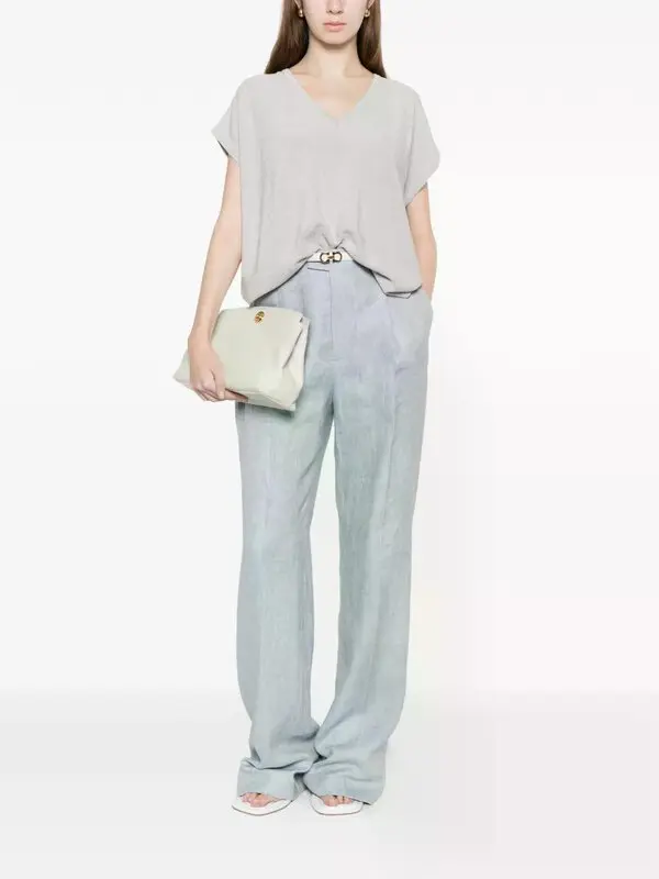 Fabiana Filippi V-neck T-shirt - Grey
