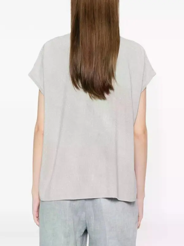Fabiana Filippi V-neck T-shirt - Grey
