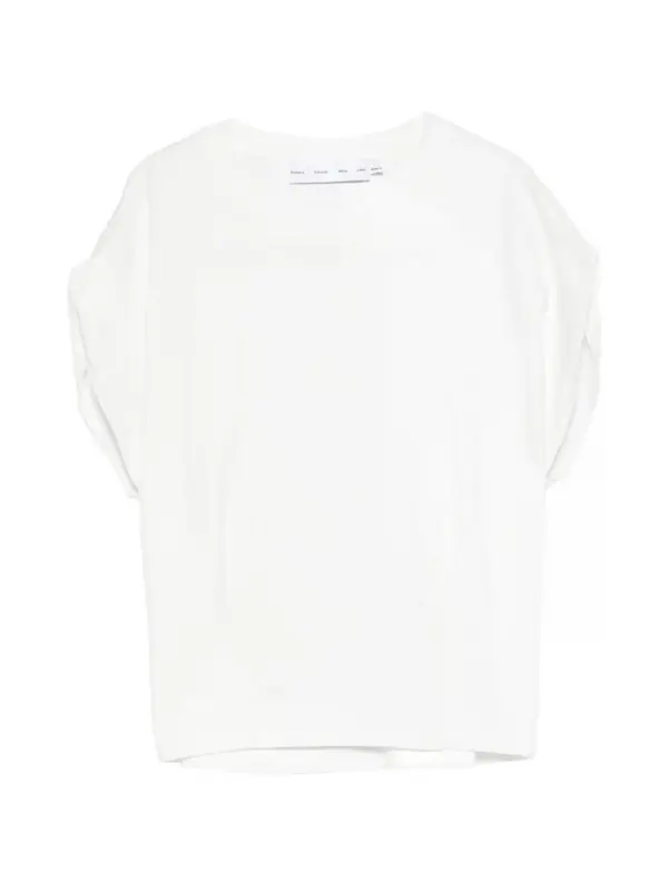 Proenza Schouler White Label Cuffed-sleeve T-shirt - White